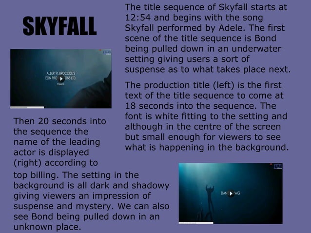 Analysis of Skyfall title sequence | PPT | Free Download