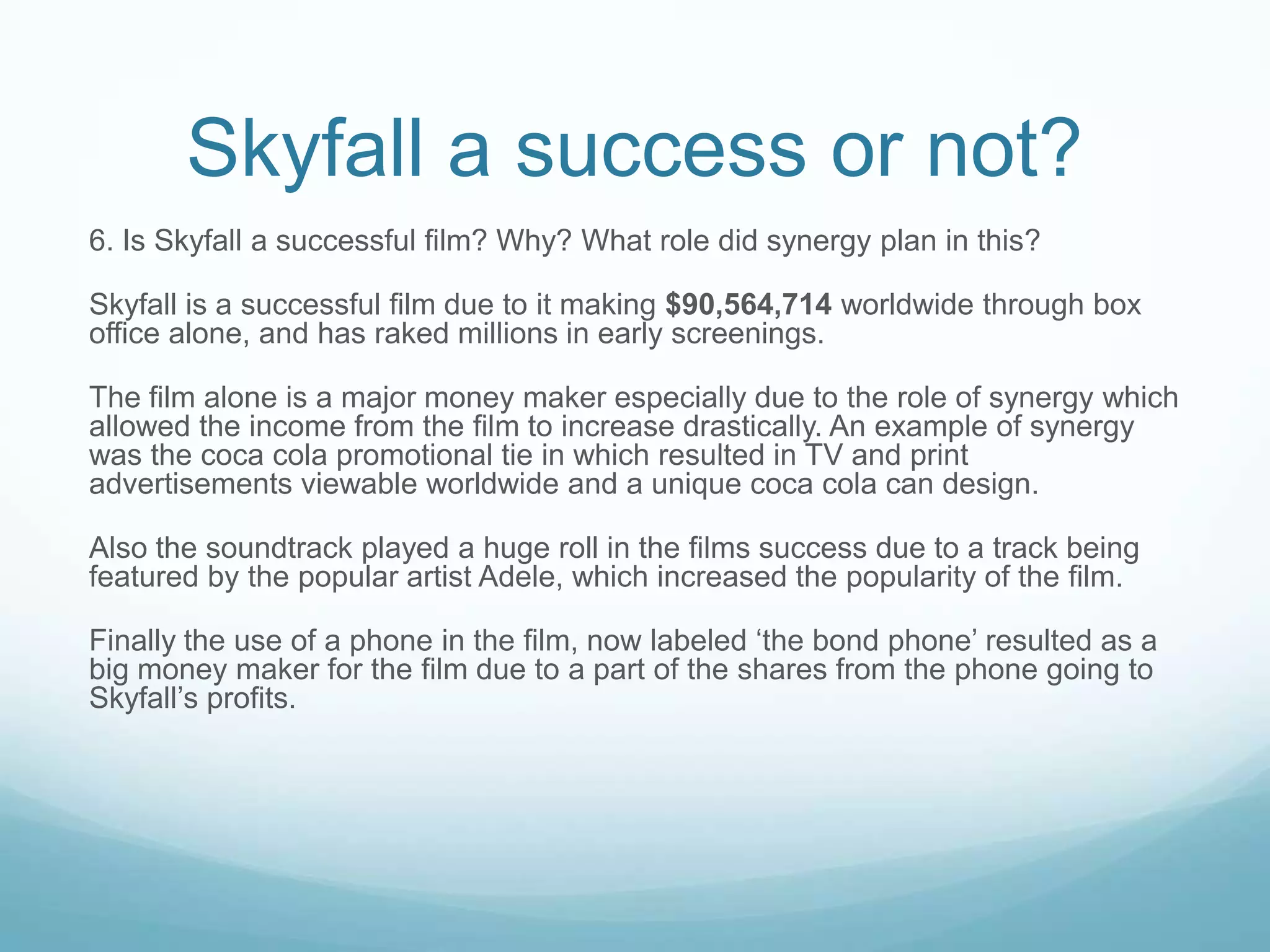 Sky fall james bond | PPTX