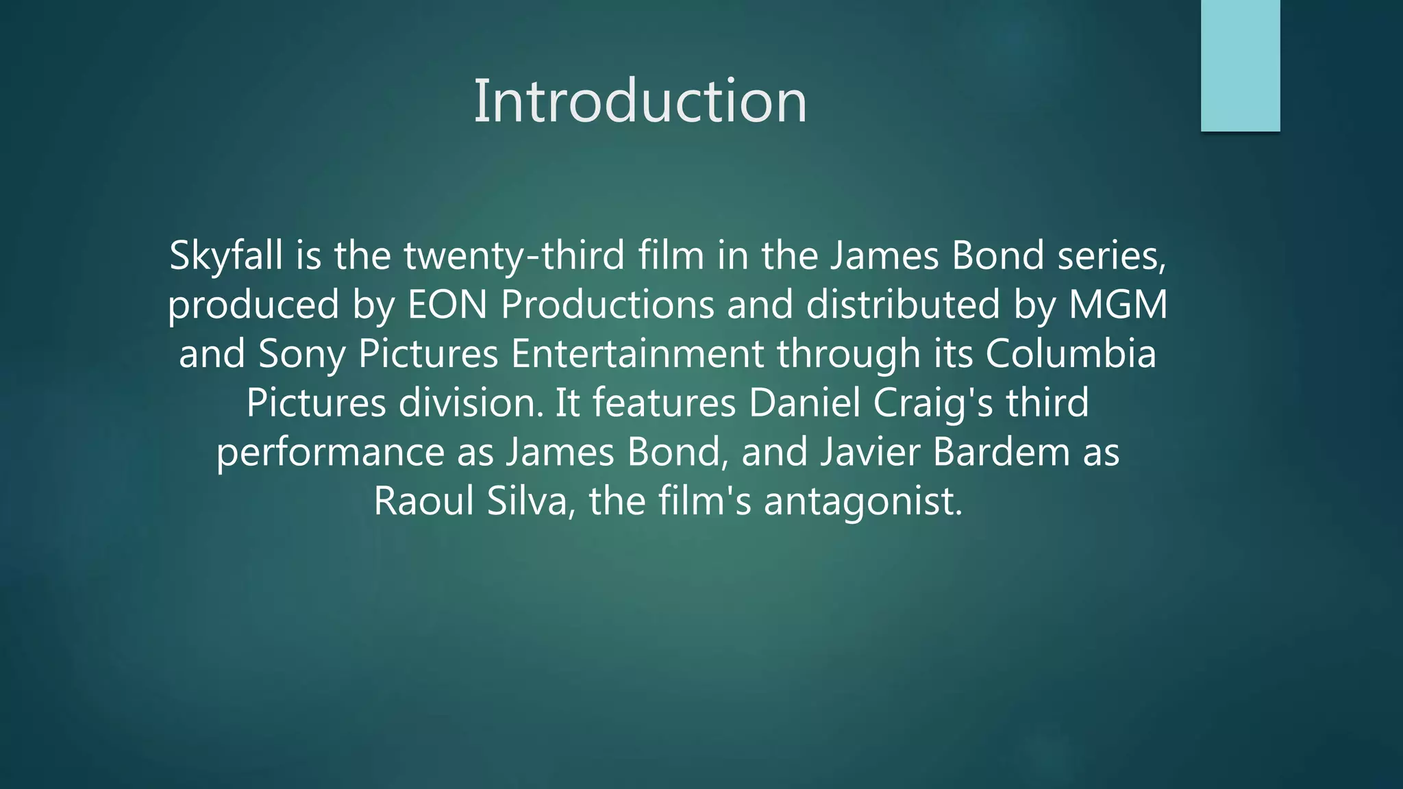 Skyfall Opening Sequence Textual Analysis | PPTX