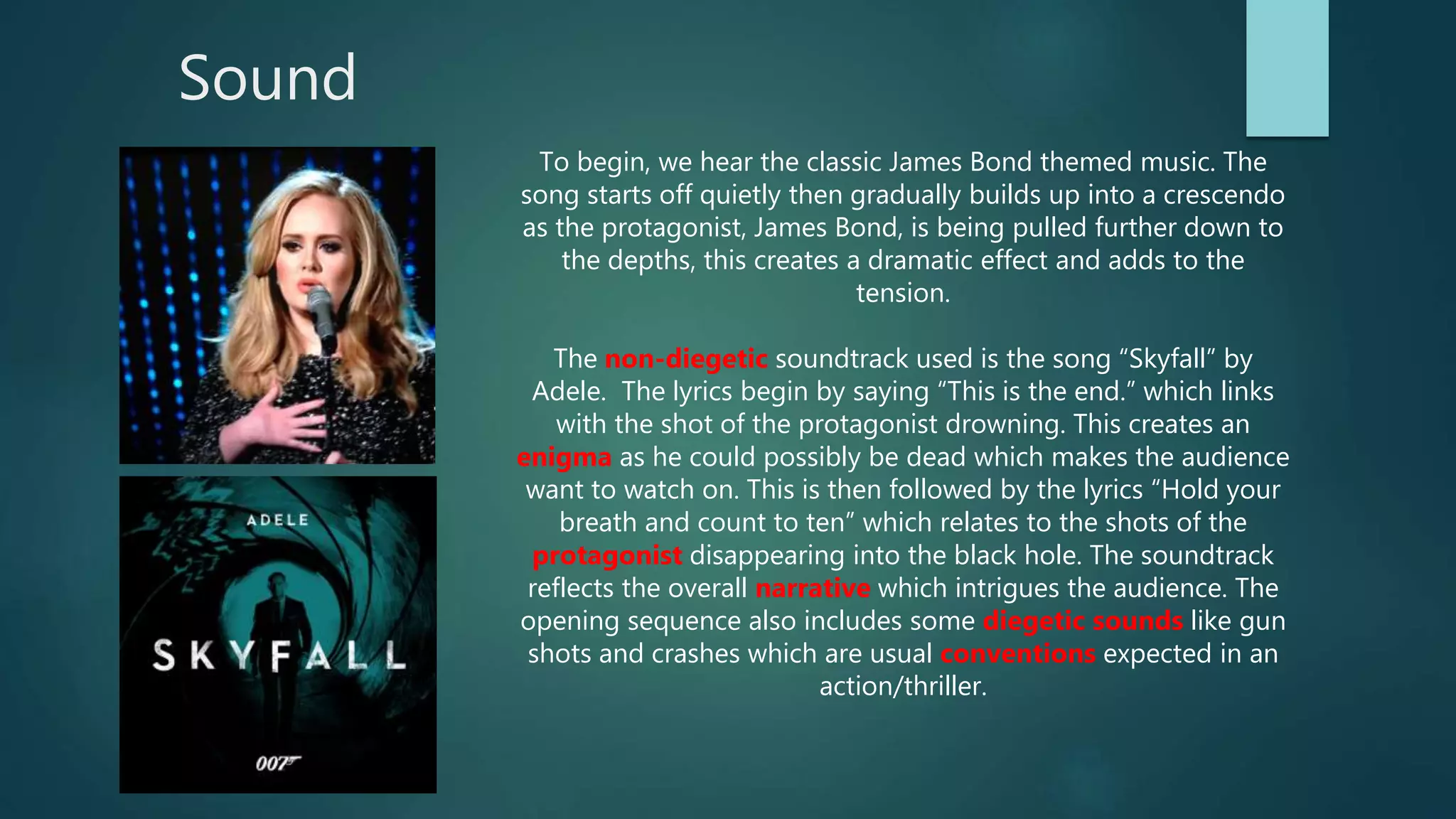 Skyfall Opening Sequence Textual Analysis | PPTX