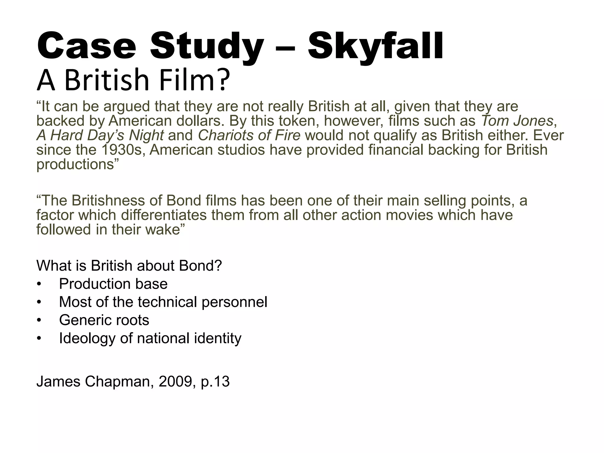 Skyfall Production Distribution Exhibition & Audience | PPTX