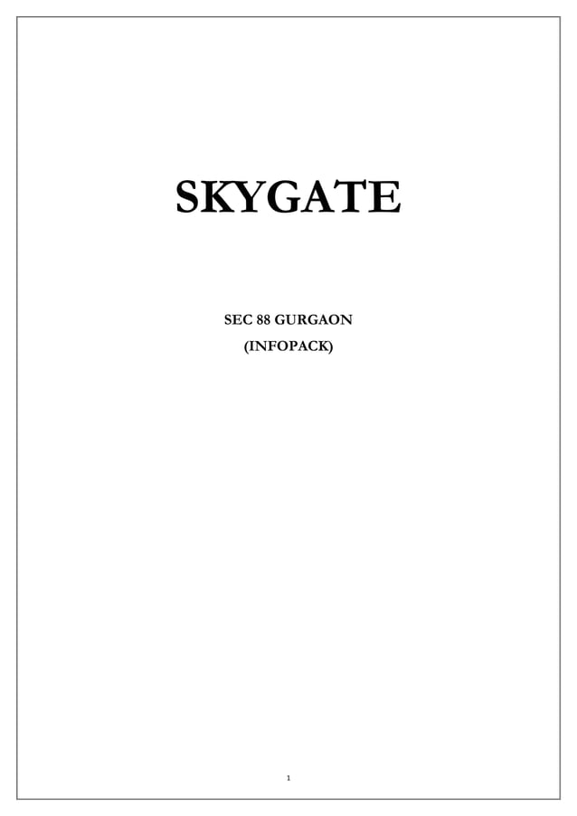 Skygate infopack | PDF