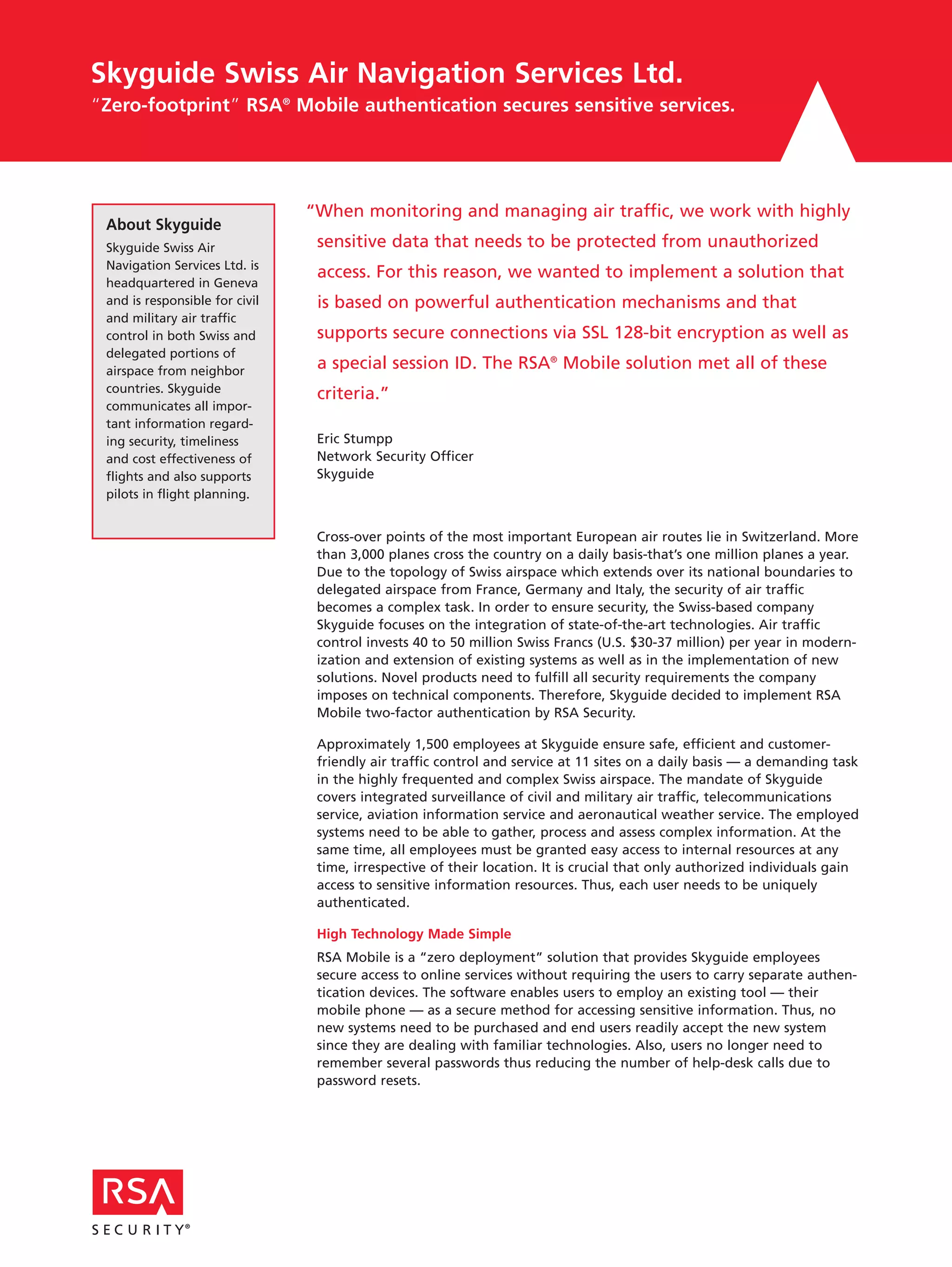 Strong Authentication & SMS / skyguide Project | PDF | IT and Internet Support | Internet