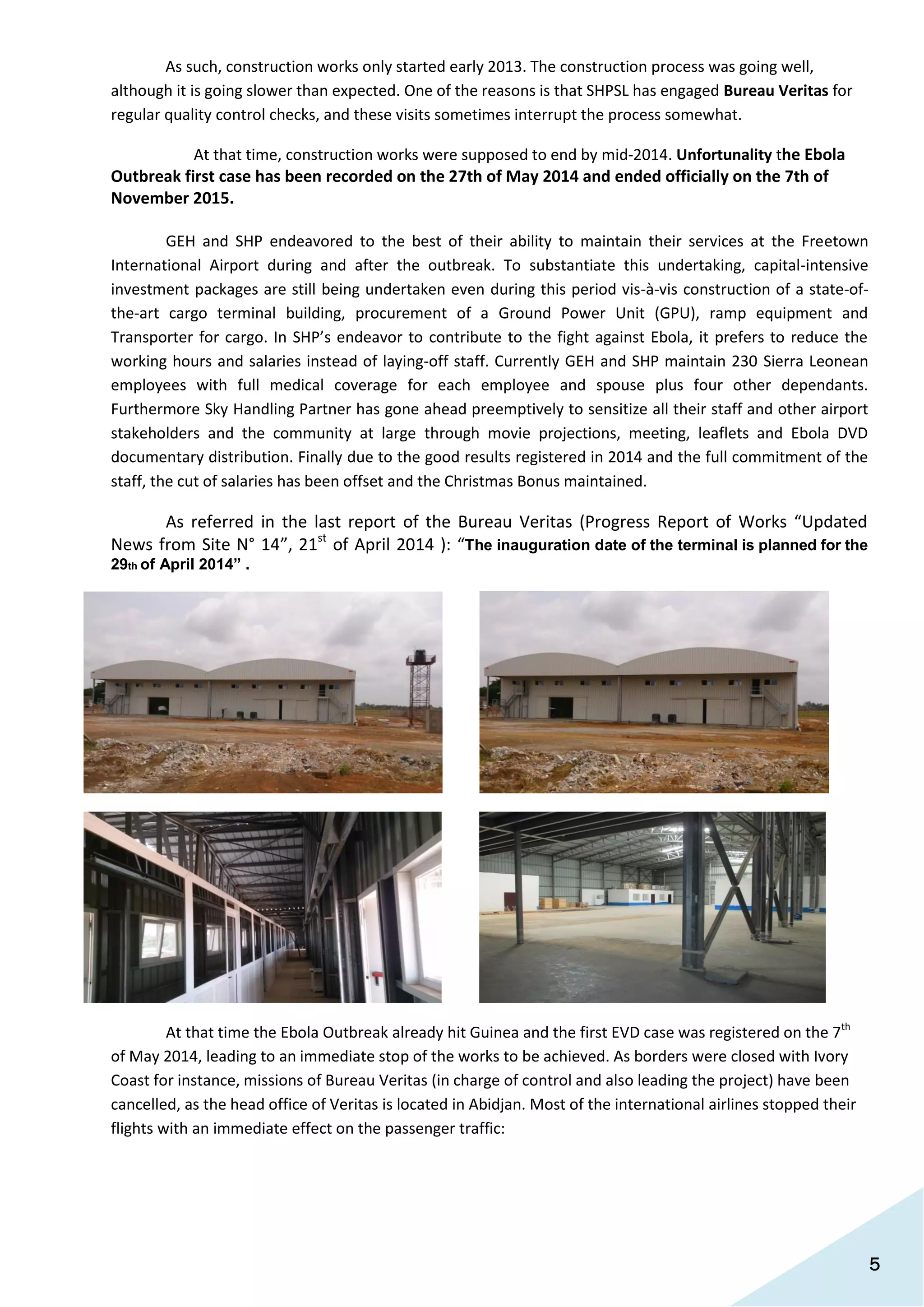 Sky handling partner Ltd cargo terminal business plan slide share | PDF