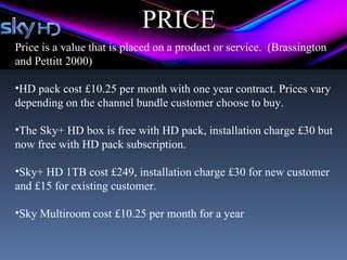 SKY Vs Competitors in The UK - 2010 | PPT