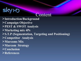 SKY Vs Competitors in The UK - 2010 | PPT