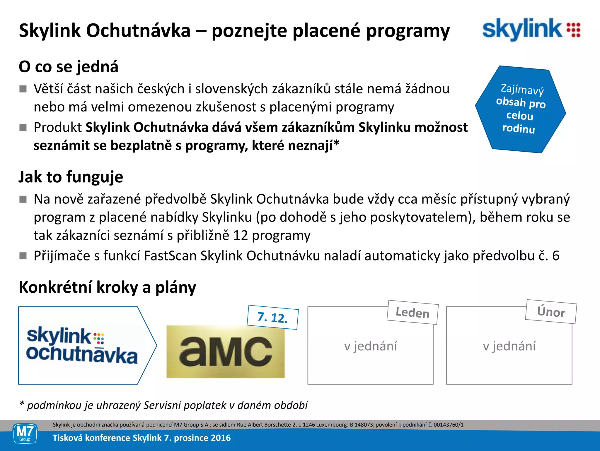 Prezentace Skylink | PPT