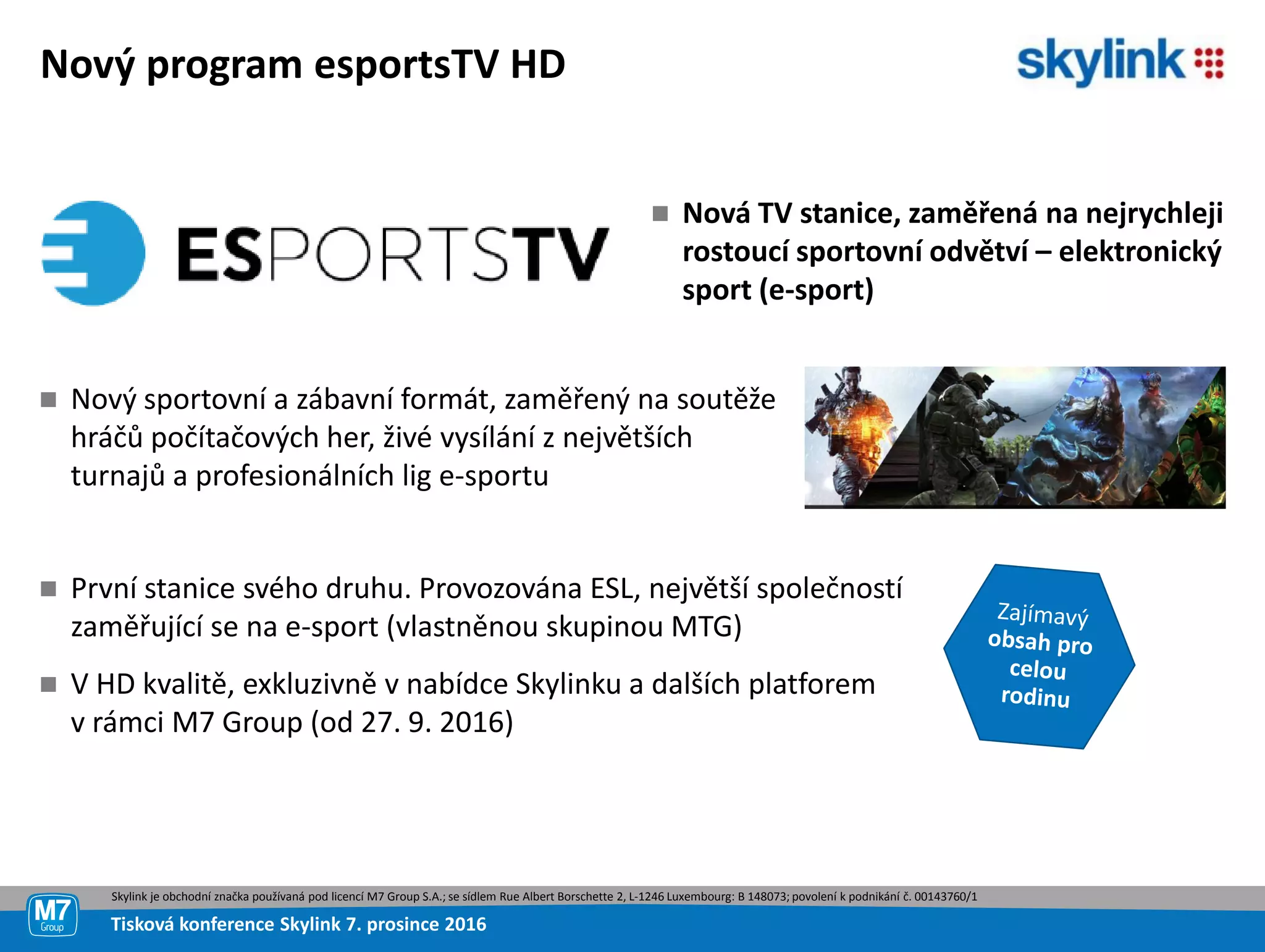 Prezentace Skylink | PPT