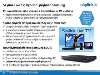 Prezentace Skylink | PPT