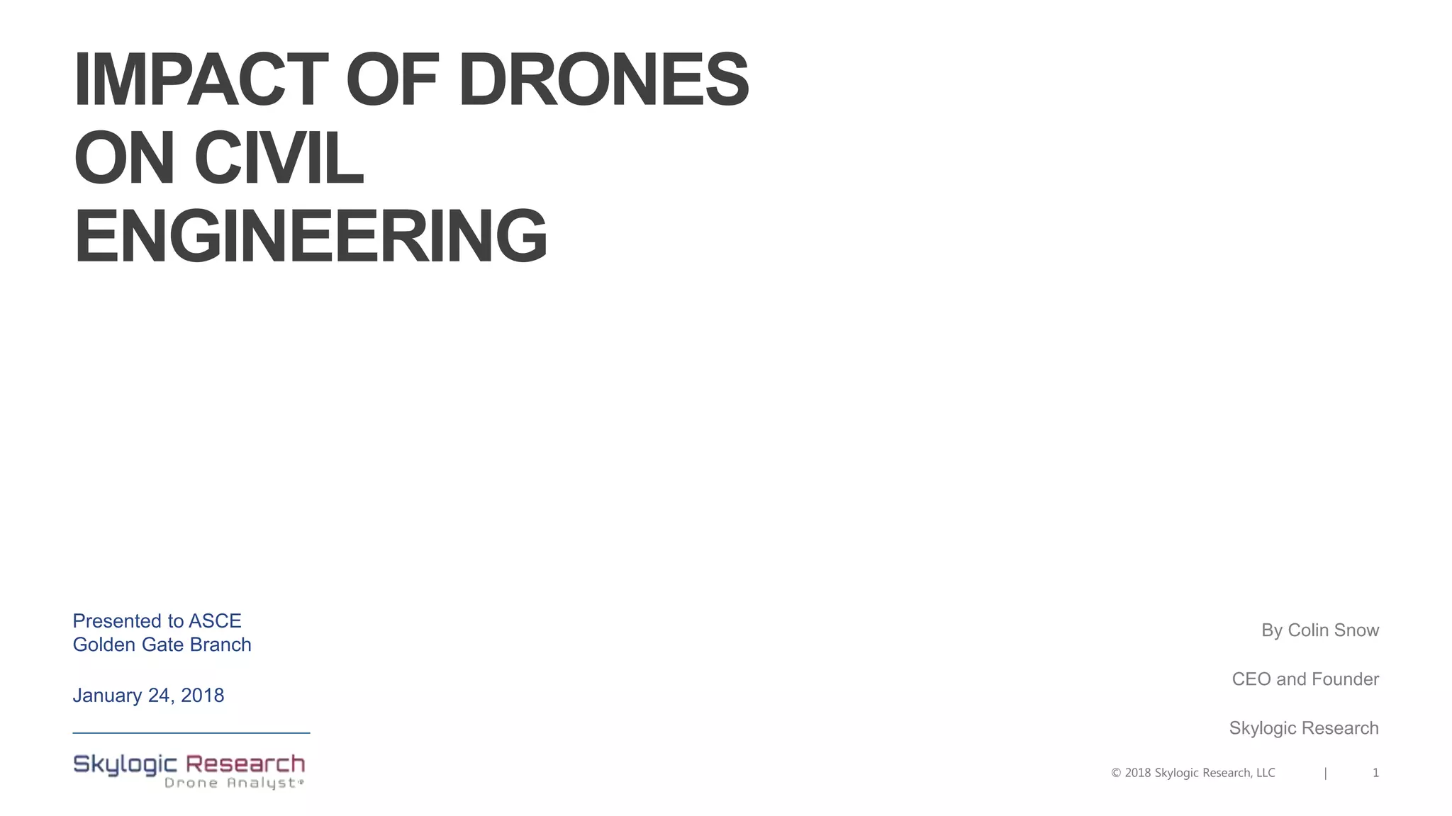 Impact of Drones on Civil Engineering | PPTX