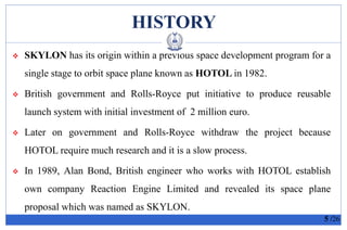 SKYLON: THE SPACE PLANE OF TOMMOROW | PPTX