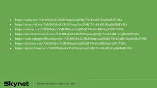 Skynet x Encode workshop | PPT