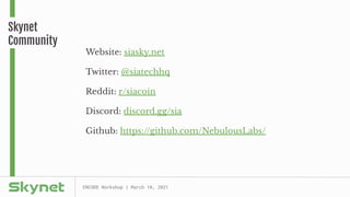 Skynet x Encode workshop | PPT