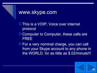 Skype Powerpoint | PPT | Technology & Computing