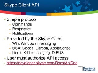 Skype Public APIs and Developer Services | PDF