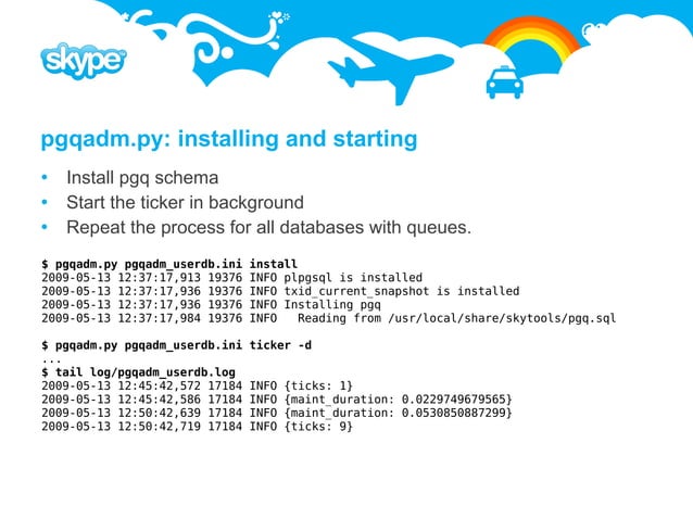 Skytools: PgQ Queues and applications | PDF | Databases | Computer Software and Applications