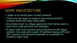 SKYPE AS OVERLAY NETWORK | PPTX | Web Conferencing | Computer Software ...