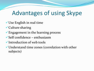 Skype for learning and teaching | PPTX