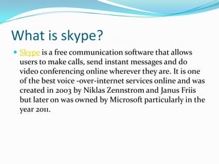 Skype for learning and teaching | PPTX
