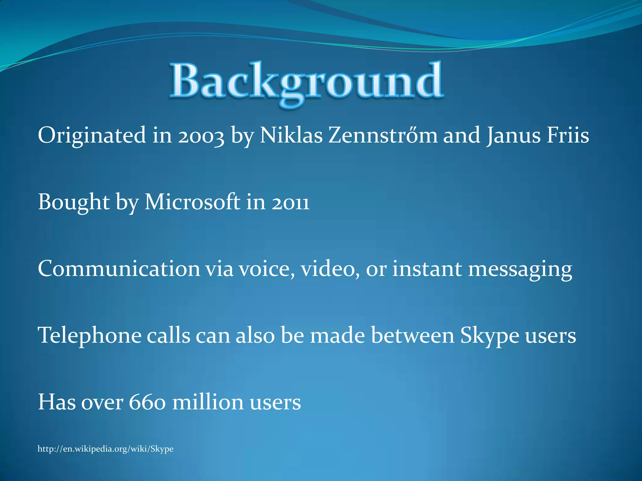 Skype presentation | PPT
