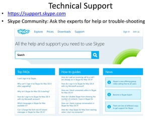 Skype E-Learning Platform Review | PPTX | Web Conferencing | Computer ...