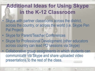 Skype E-Learning Platform Review | PPTX | Web Conferencing | Computer ...