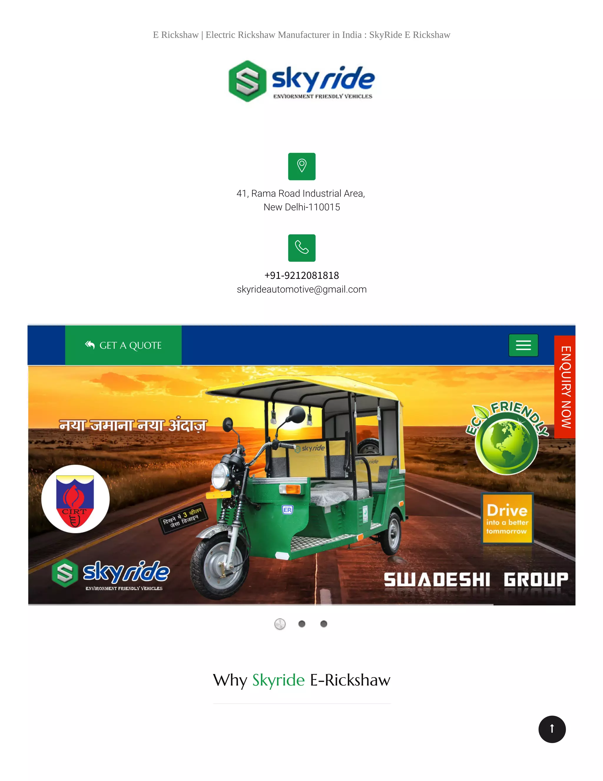 E Rickshaw In Delhi | PDF