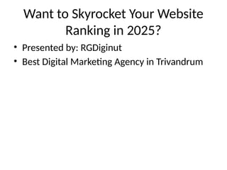 Skyrocket Your Website SEO Performance in 2025 | PPTX