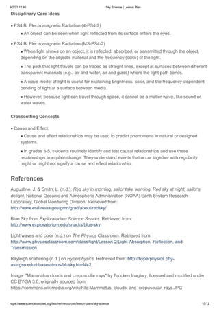 Sky science lesson plan | PDF
