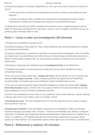 Sky science lesson plan | PDF