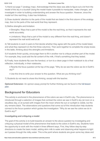 Sky science lesson plan | PDF