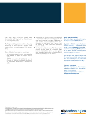 Sky Technologies Case Studies | PDF