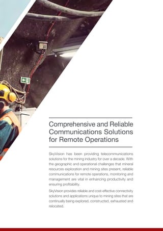 SkyVision Mining Solutions Brochure English | PDF