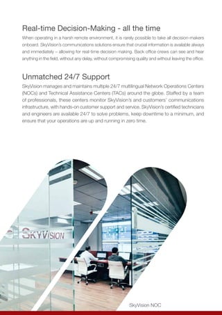 SkyVision Oil & Gas Solutions Brochure | PDF