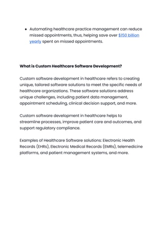 Custom Healthcare Software Development | PDF