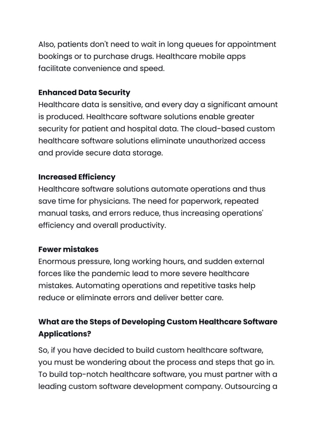 Custom Healthcare Software Development | PDF