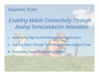 Skyworks Overview | PDF