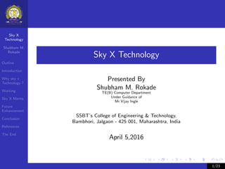 Sky X Tech Presentation | PPT