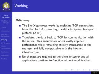 Sky X Tech Presentation | PPT