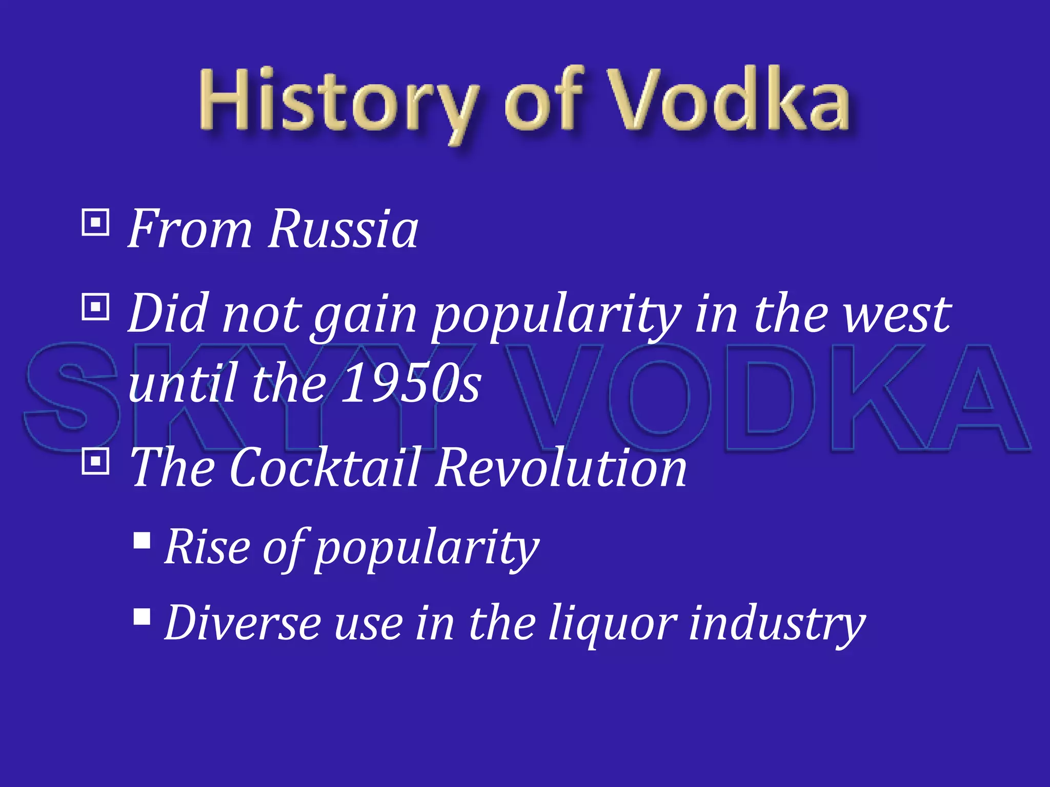 Skyy Vodka Presentation | PPT
