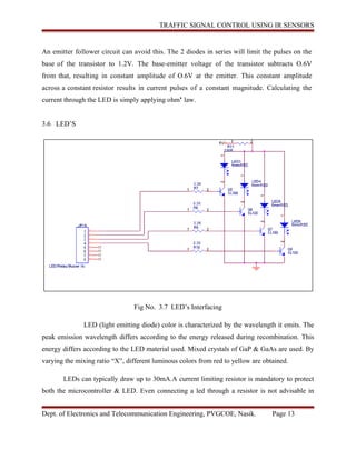 TRAFFIC SIGNAL CONTROL USING IR SENSORS | DOC