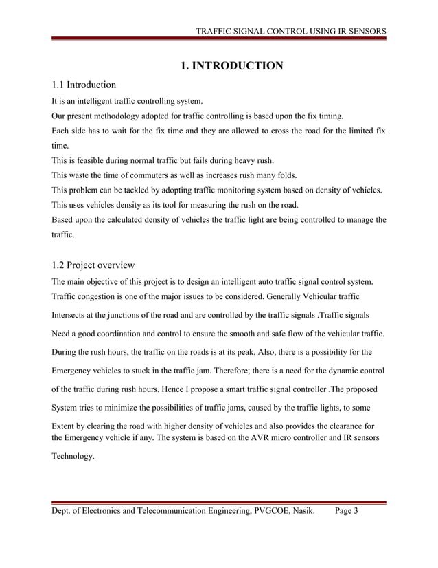 TRAFFIC SIGNAL CONTROL USING IR SENSORS | DOC | Computer Peripherals ...