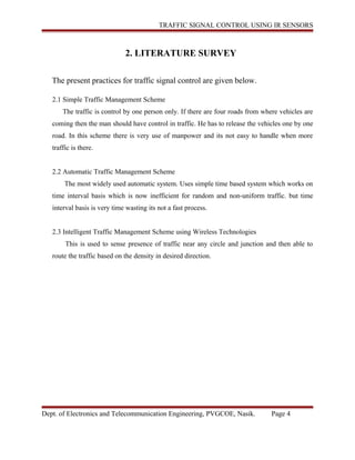 TRAFFIC SIGNAL CONTROL USING IR SENSORS | DOC