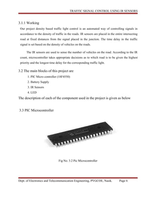 TRAFFIC SIGNAL CONTROL USING IR SENSORS | DOC