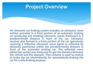 Ultrasonic Automatic Vehicle Braking System for Forward Collision ...
