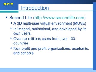 Using ADDIE Model to Design Second Life activities for Online Learners | PPT