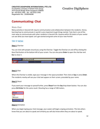 Second Life user guide | PDF