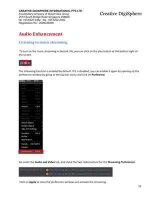 Second Life user guide | PDF