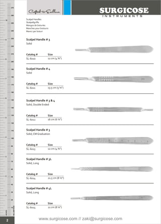 SCALPELS, KNIVES [SURGICOSE] | PDF