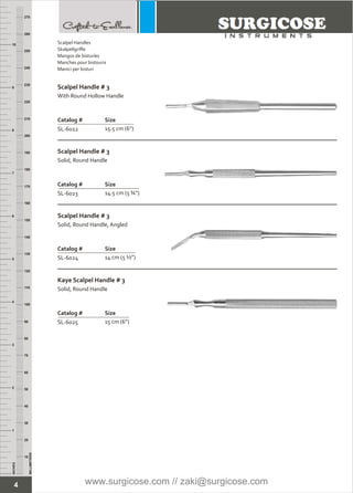 SCALPELS, KNIVES [SURGICOSE] | PDF